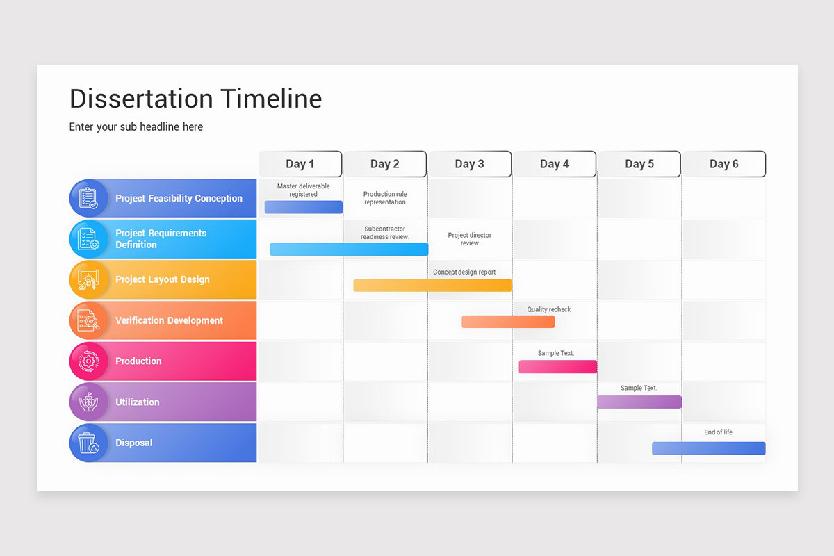 Dissertation Timeline PowerPoint Template | Nulivo Market