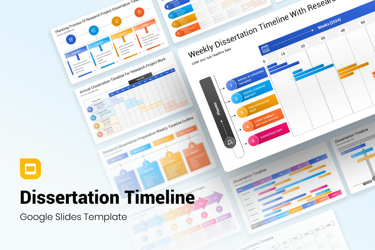 Dissertation Timeline Google Slides Template | Nulivo Market