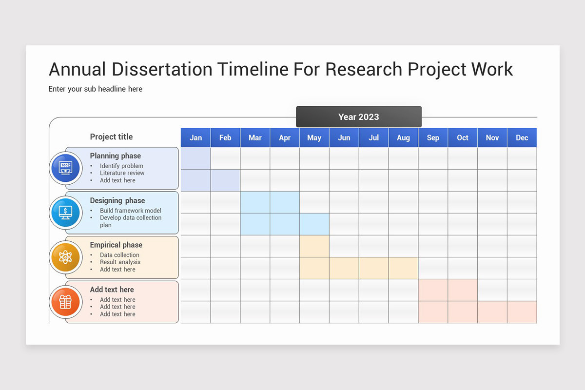 Dissertation Timeline Google Slides Template | Nulivo Market