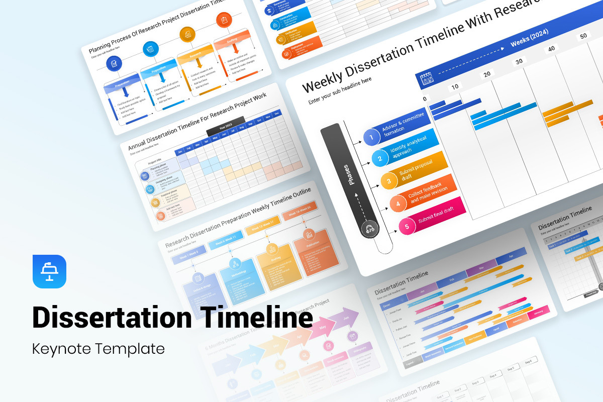 Dissertation Timeline Keynote Template | Nulivo Market