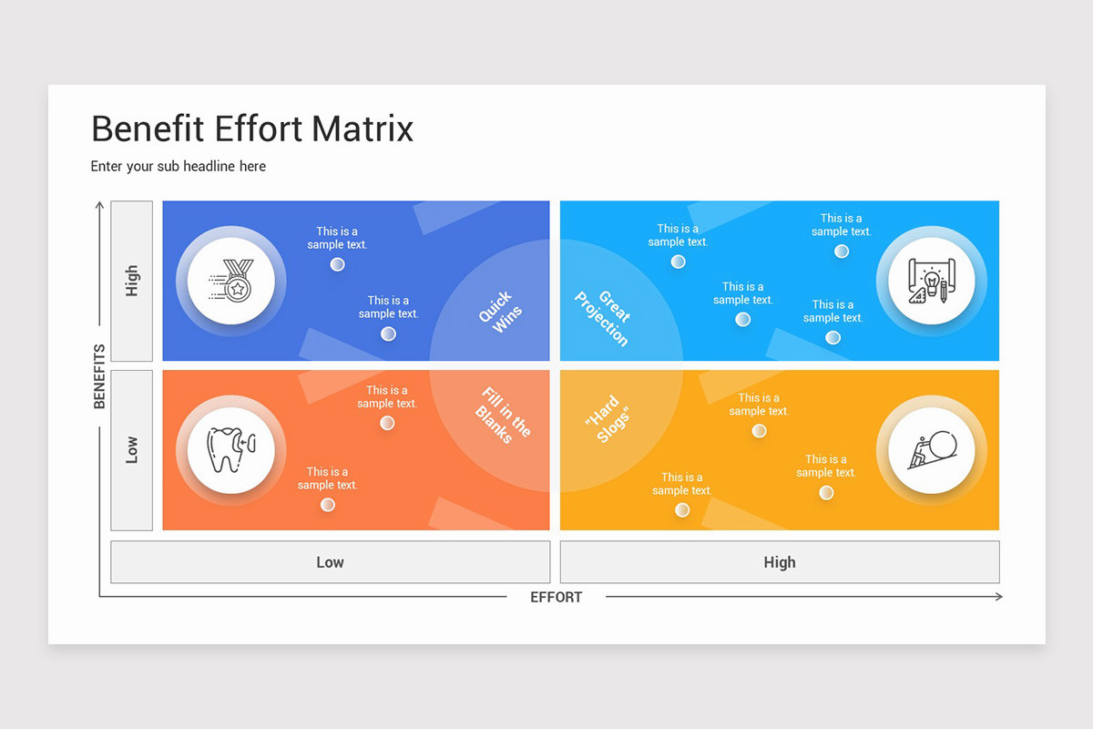 Benefit Effort Matrix PowerPoint Template | Nulivo Market