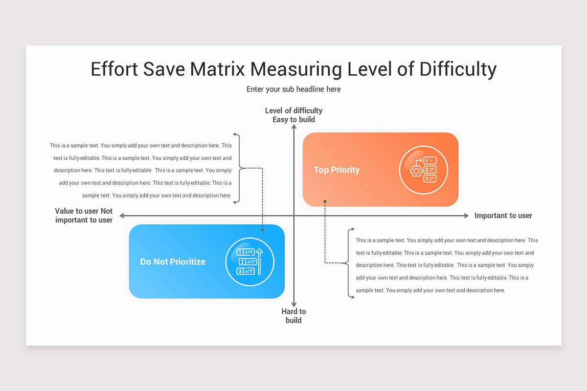 Benefit Effort Matrix PowerPoint Template | Nulivo Market