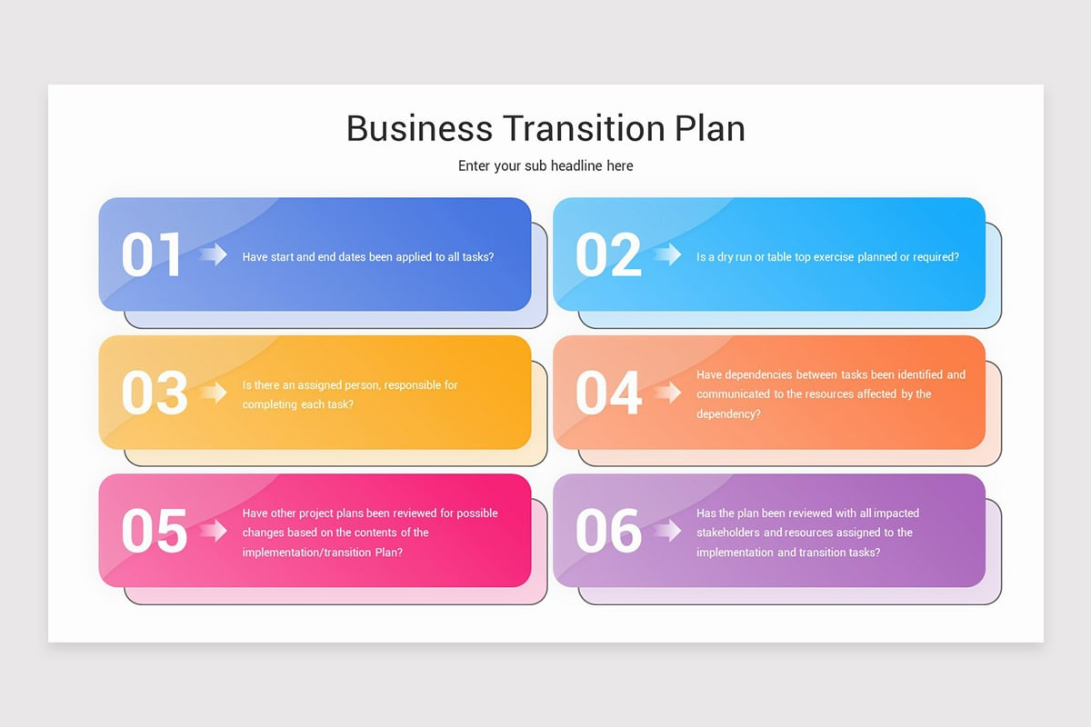 Business Transition Plan Keynote Template | Nulivo Market