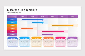 Monthly Milestone Plan PowerPoint Template | Nulivo Market