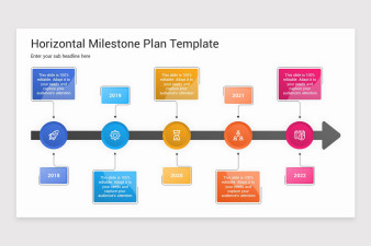 Monthly Milestone Plan PowerPoint Template | Nulivo Market