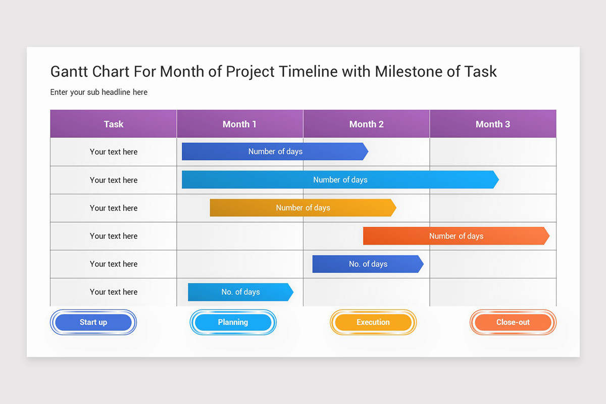 Monthly Milestone Plan Google Slides Template | Nulivo Market