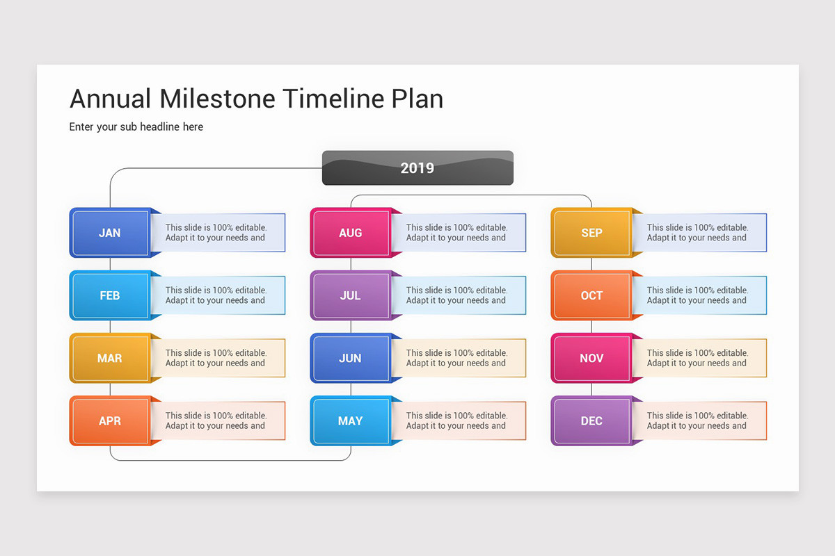 Monthly Milestone Plan Google Slides Template | Nulivo Market