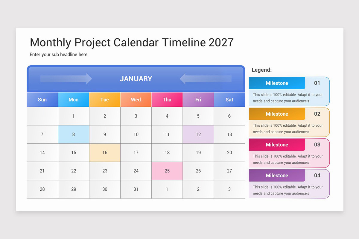 Monthly Timeline Google Slides Template | Nulivo Market