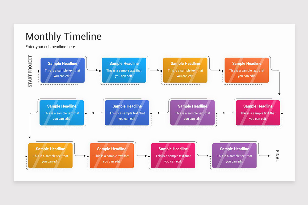 Monthly Timeline Keynote Template | Nulivo Market