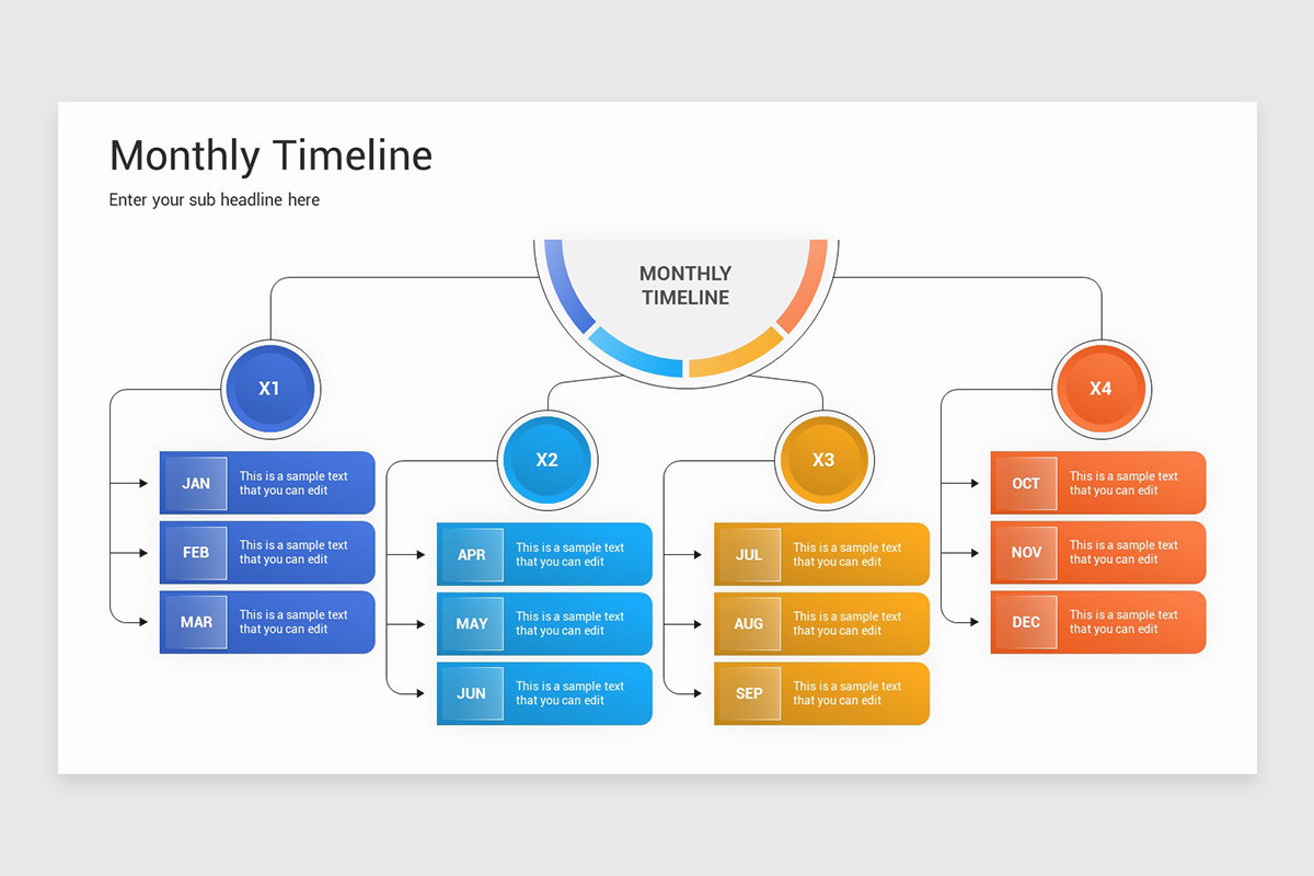 Monthly Timeline Keynote Template | Nulivo Market
