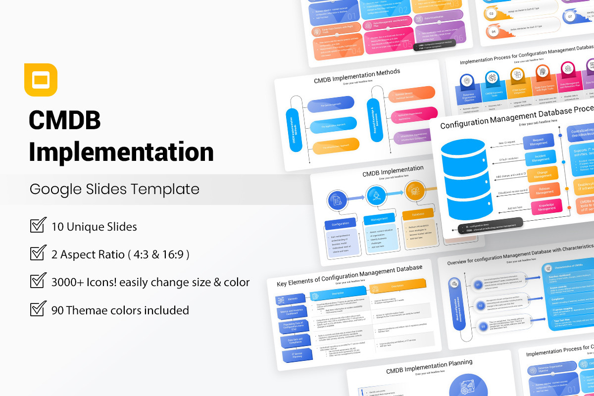 CMDB Implementation Google Slides Template | Nulivo Market
