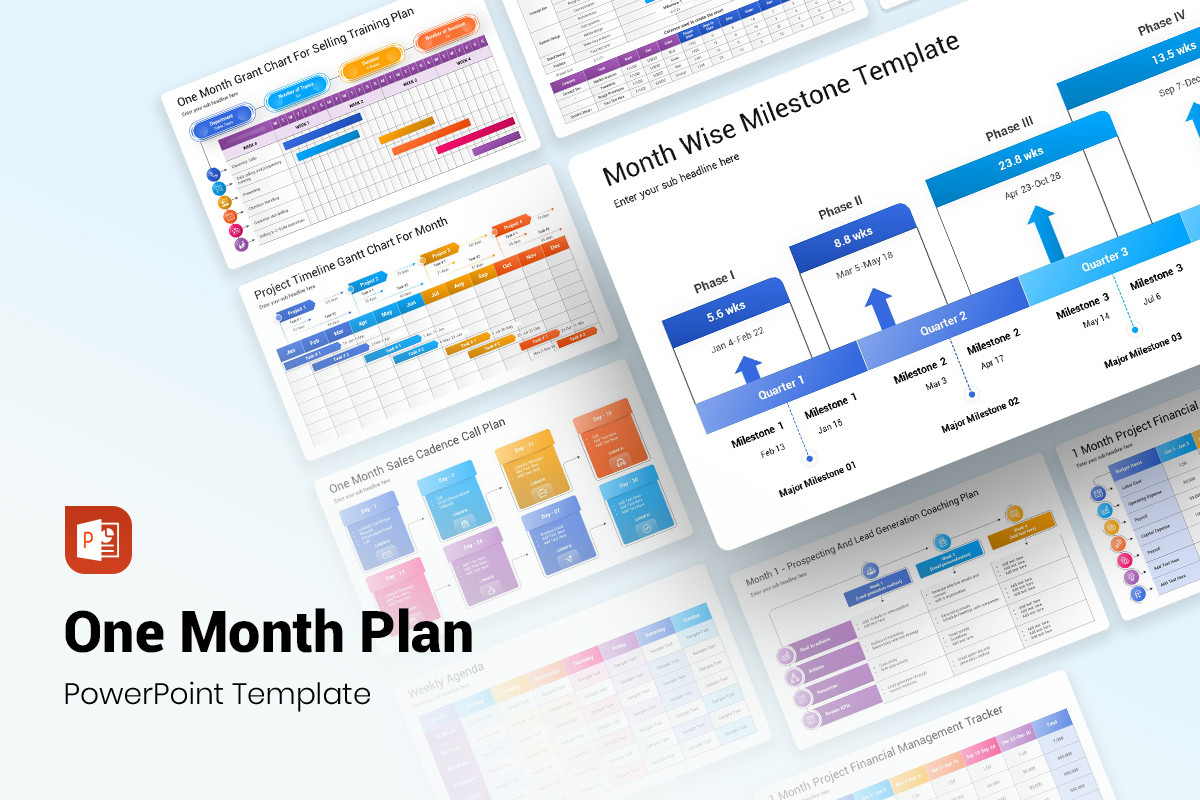 One Month Plan PowerPoint Template | Nulivo Market