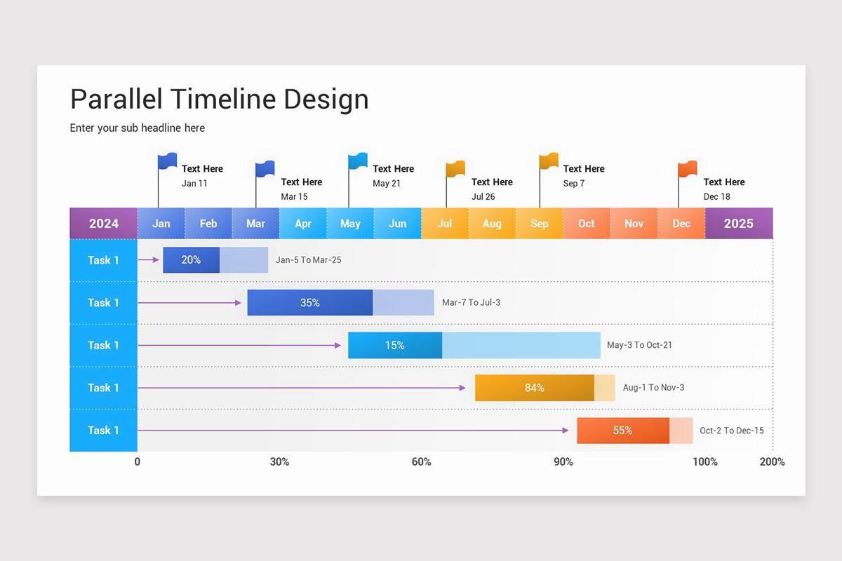 Parallel Timeline Keynote Template | Nulivo Market