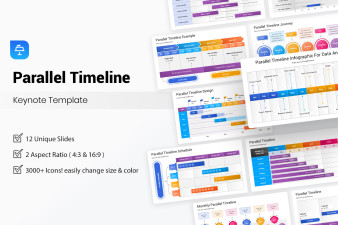 Parallel Timeline Keynote Template | Nulivo Market