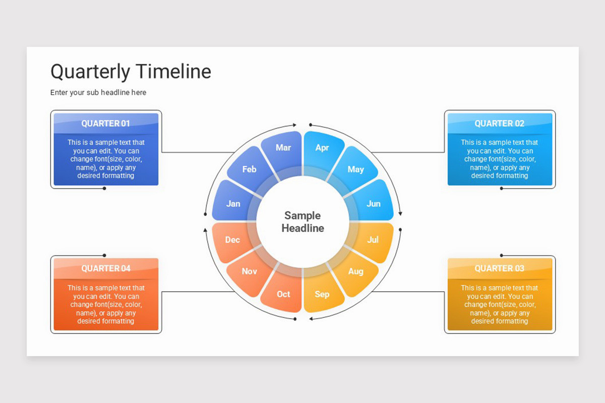 Quarterly Timeline PowerPoint Template | Nulivo Market