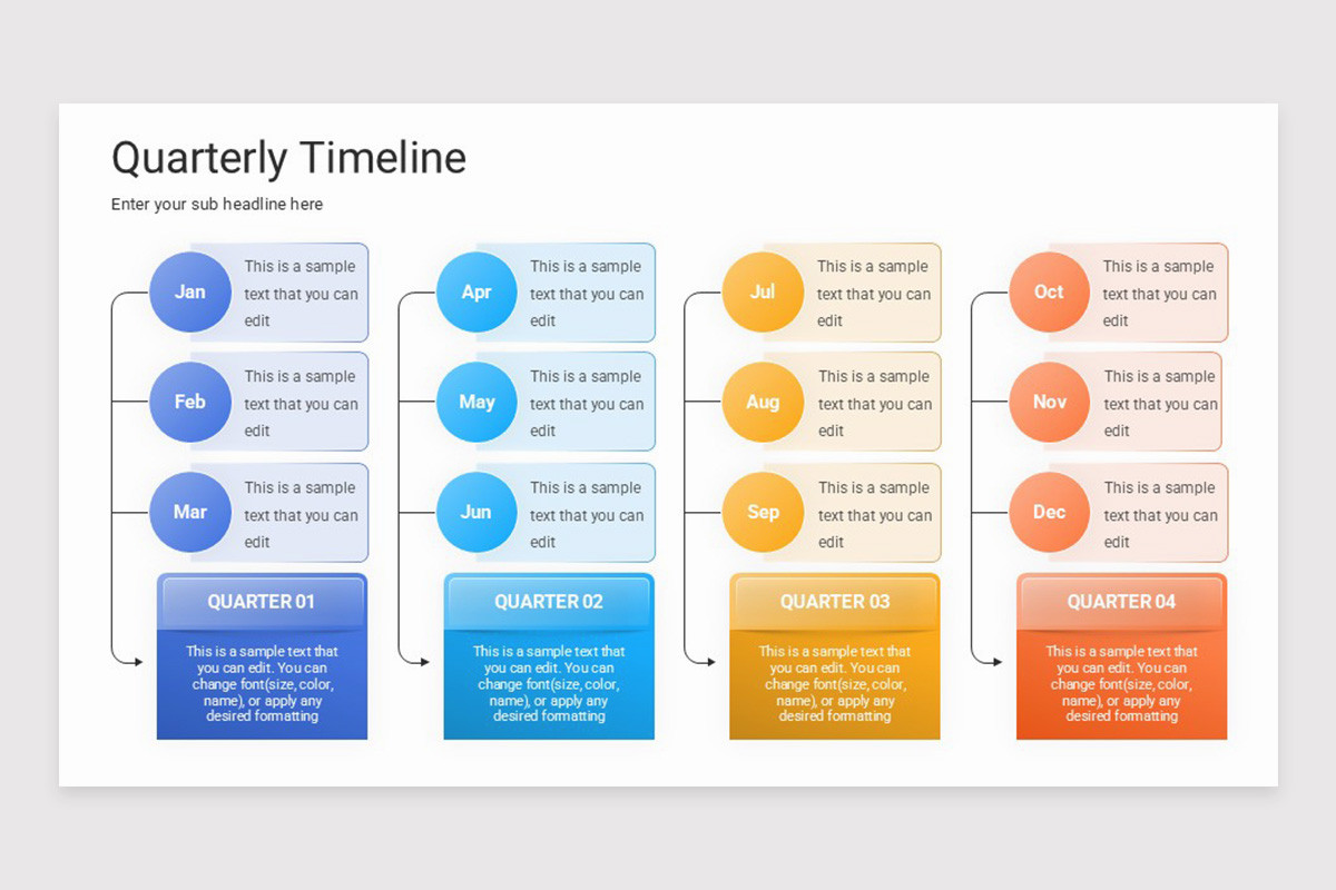 Quarterly Timeline Google Slides Template | Nulivo Market