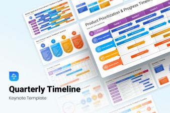 Quarterly Timeline Keynote Presentation Template | Nulivo Market