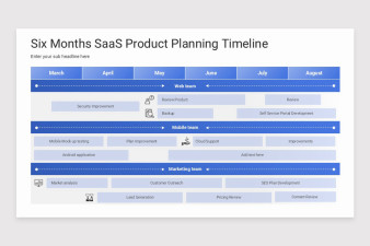SaaS Timeline Keynote Presentation Template | Nulivo Market