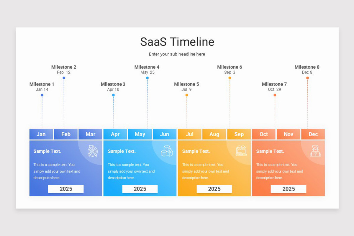 SaaS Timeline PowerPoint Template | Nulivo Market