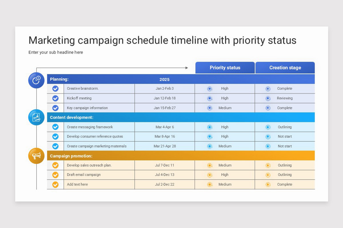 Schedule Timeline Keynote Template | Nulivo Market
