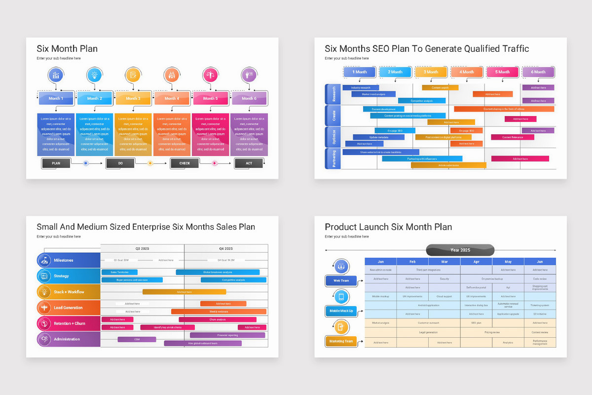 Six Month Plan Models Google Slides Template | Nulivo Market