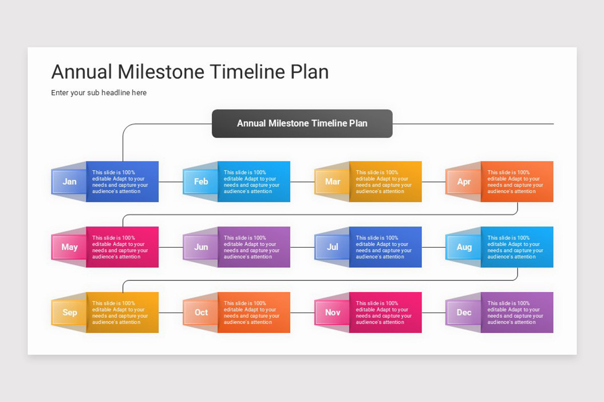 Timeline Milestone Plan PowerPoint Template | Nulivo Market
