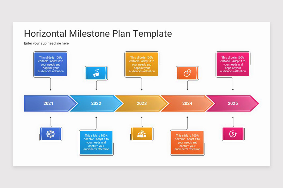 Timeline Milestone Plan PowerPoint Template | Nulivo Market