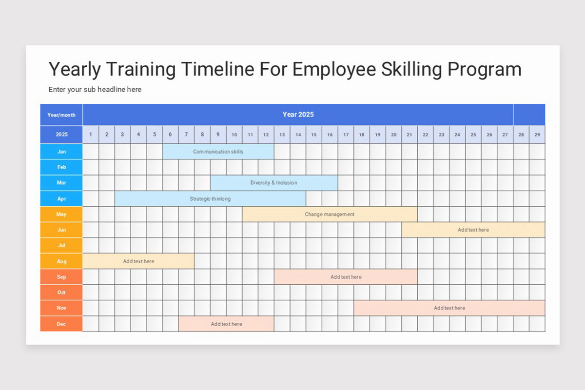 Training Timeline Google Slides Template | Nulivo Market
