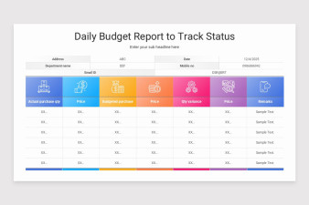 Budget Status Report Google Slides Template | Nulivo Market