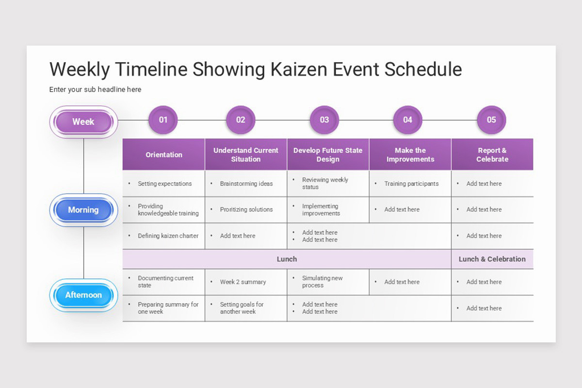 Weekly Timeline Google Slides Template | Nulivo Market