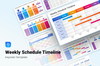 Weekly Schedule Timeline Keynote Template | Nulivo Market