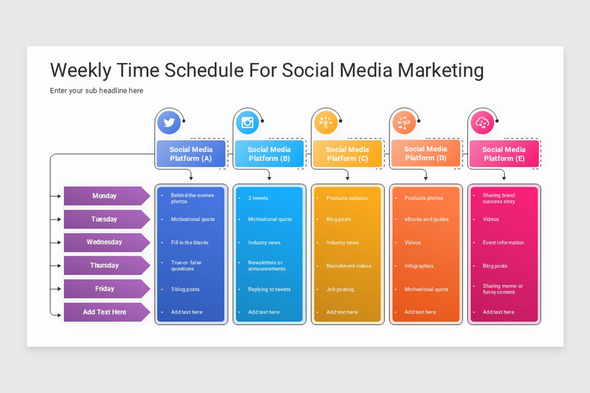 Weekly Schedule Timeline Google Slides Template | Nulivo Market