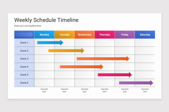 Weekly Schedule Timeline Google Slides Template | Nulivo Market