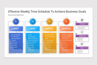 Weekly Schedule Timeline PowerPoint Template | Nulivo Market