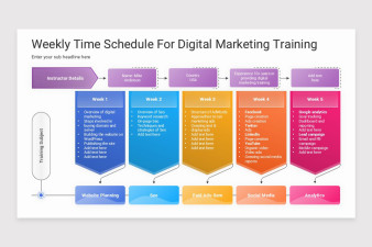 Weekly Schedule Timeline PowerPoint Template | Nulivo Market