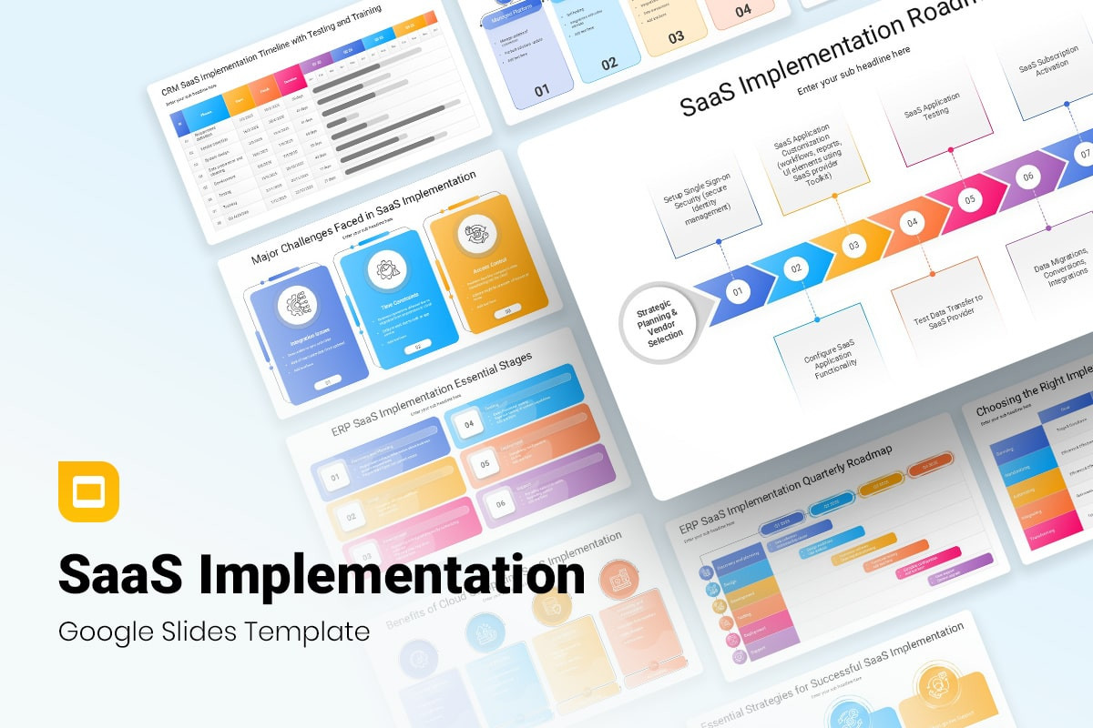 SaaS Implementation Google Slides Template | Nulivo Market