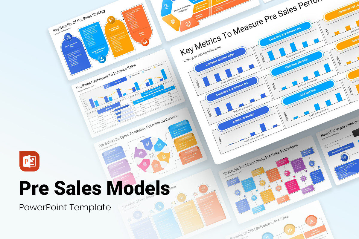 Pre Sales Models PowerPoint Template | Nulivo Market