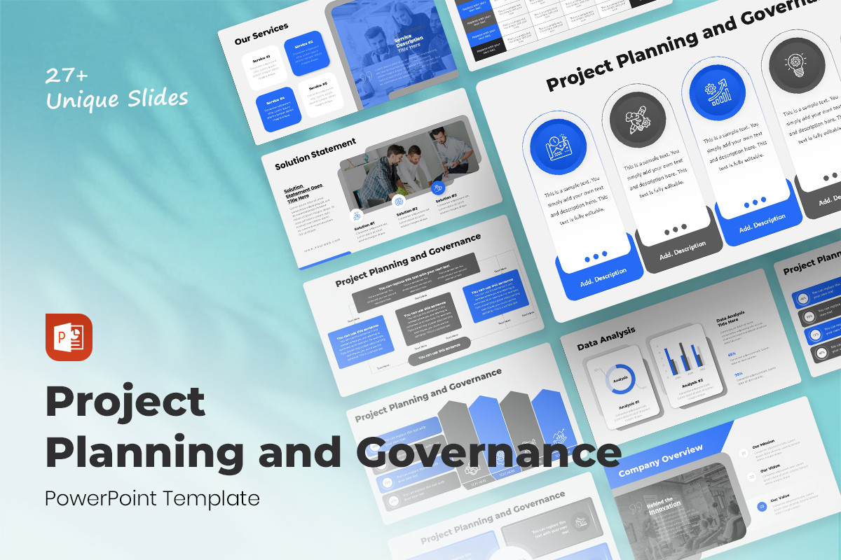 Project Planning and Governance PowerPoint Template | Nulivo Market