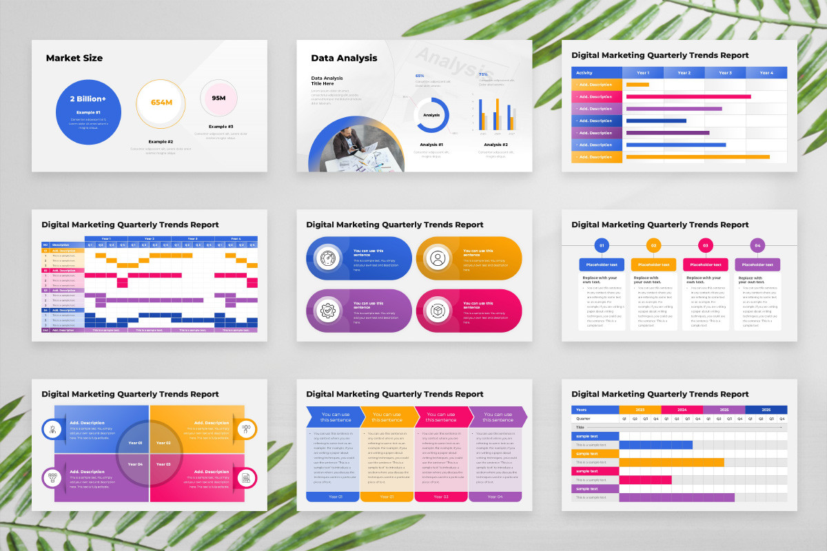 Digital Marketing Quarterly Trends Report Google Slides Template ...