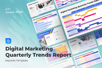 Digital Marketing Quarterly Trends Report Keynote Template | Nulivo Market