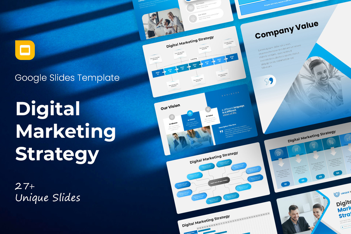 Digital Marketing Strategy Google Slides Template | Nulivo Market