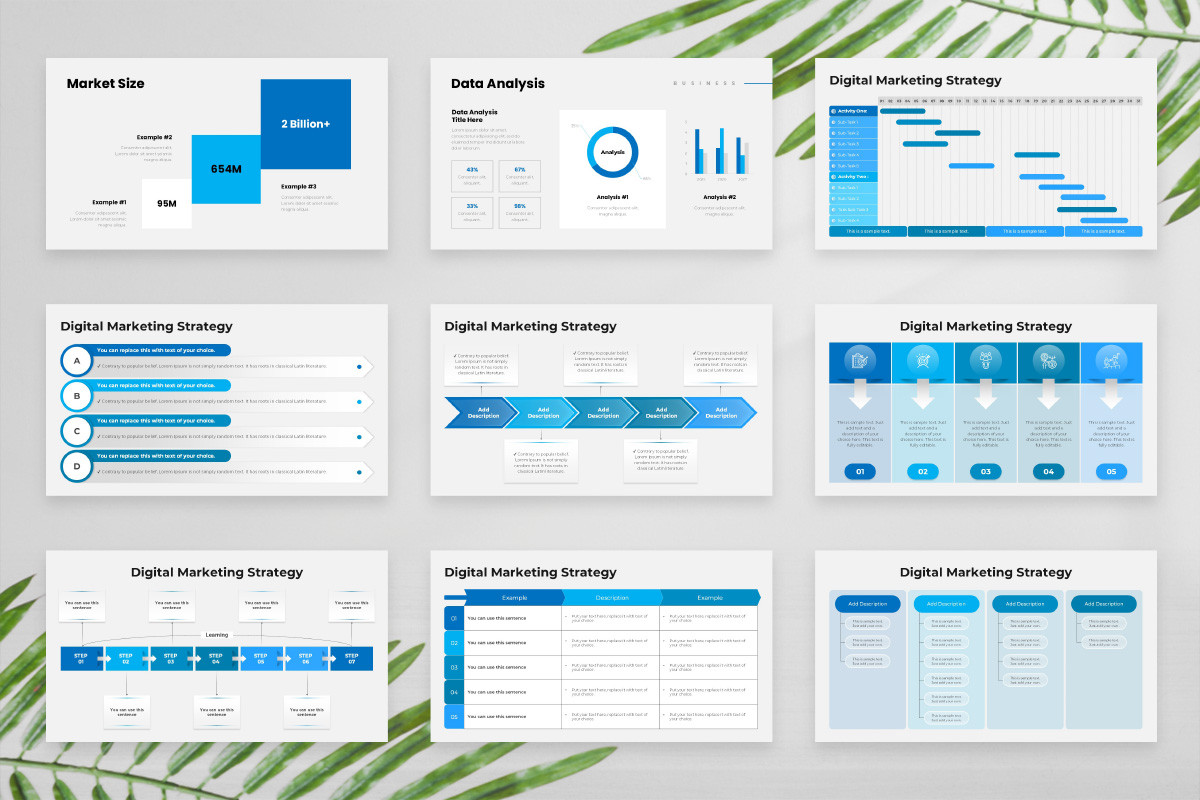 Digital Marketing Strategy Google Slides Template | Nulivo Market