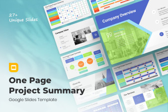 One Page Project Summary Google Slides Template | Nulivo Market