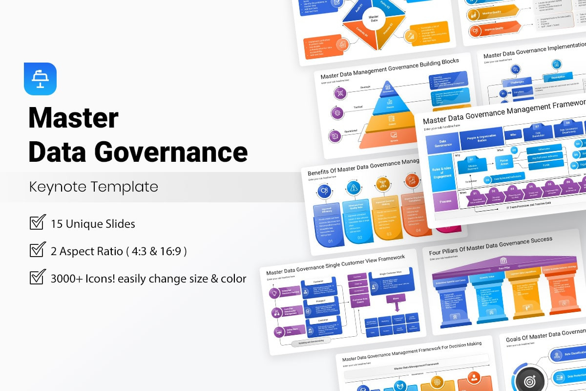Master Data Governance Keynote Presentation Template | Nulivo Market
