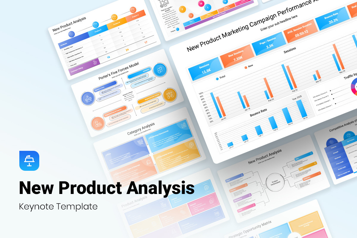 New Product Analysis Keynote Presentation Template | Nulivo Market