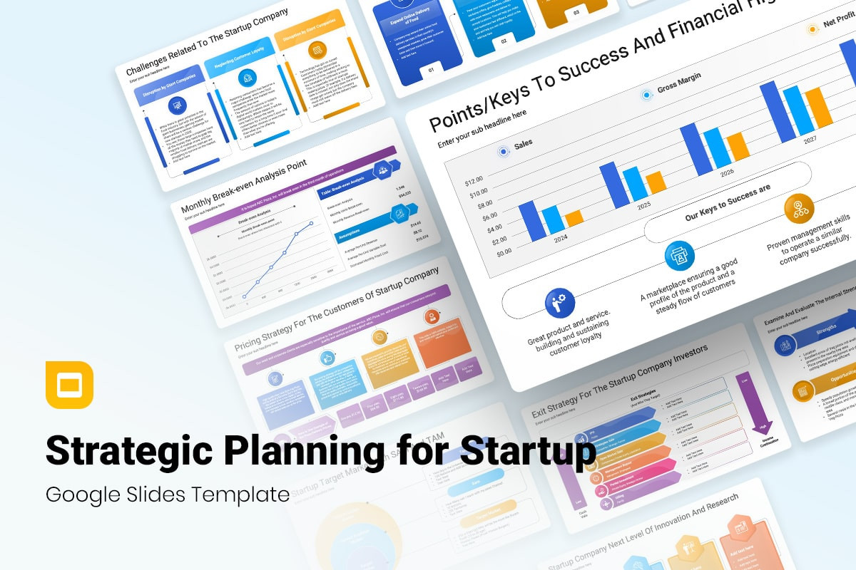 Strategic Planning for Startup Google Slides Template | Nulivo Market