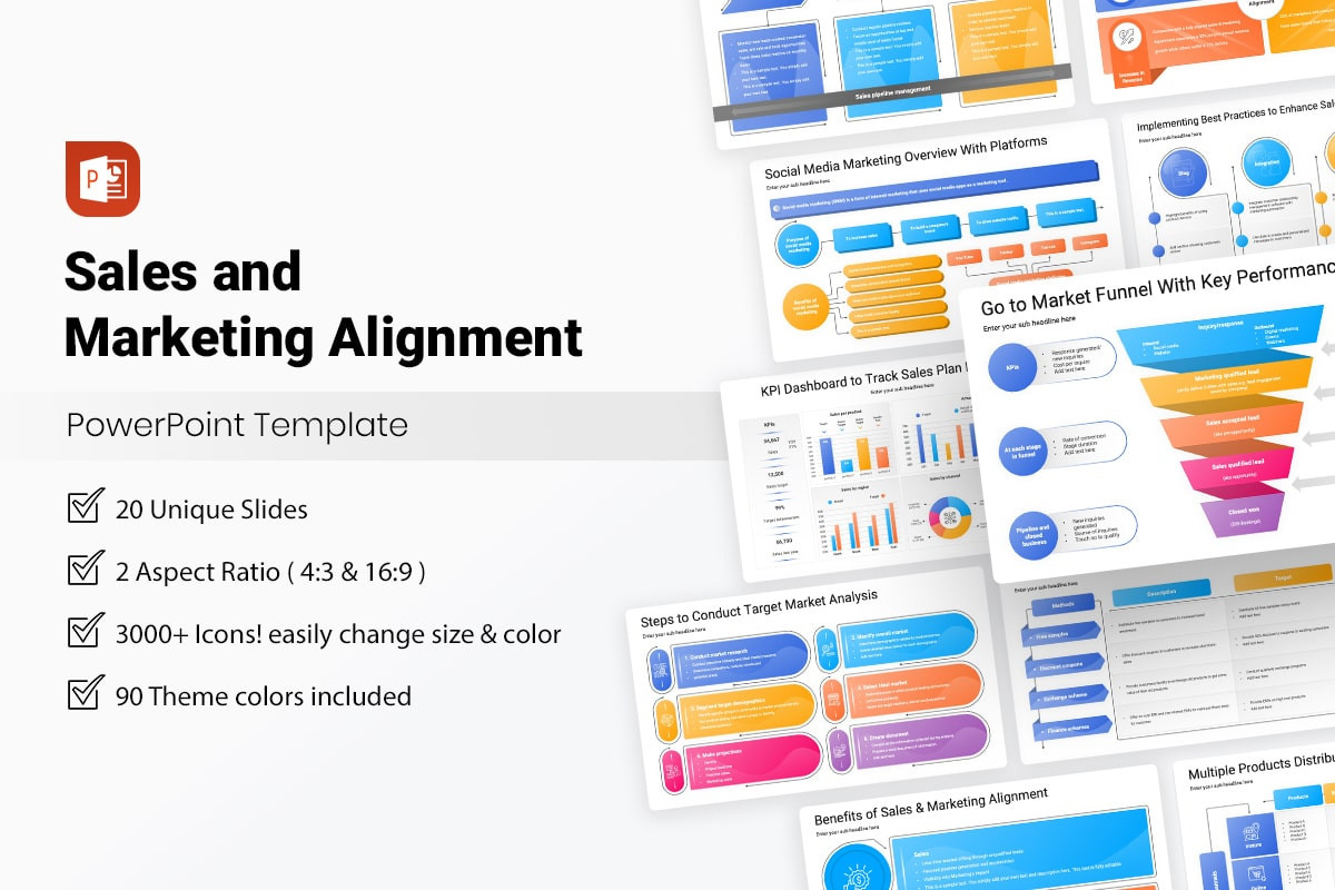 Sales and Marketing Alignment PowerPoint Template | Nulivo Market