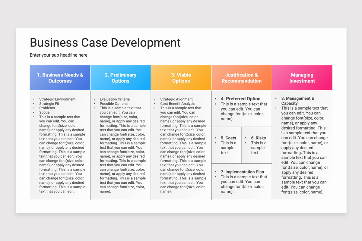 Business Case Development PowerPoint Template | Nulivo Market