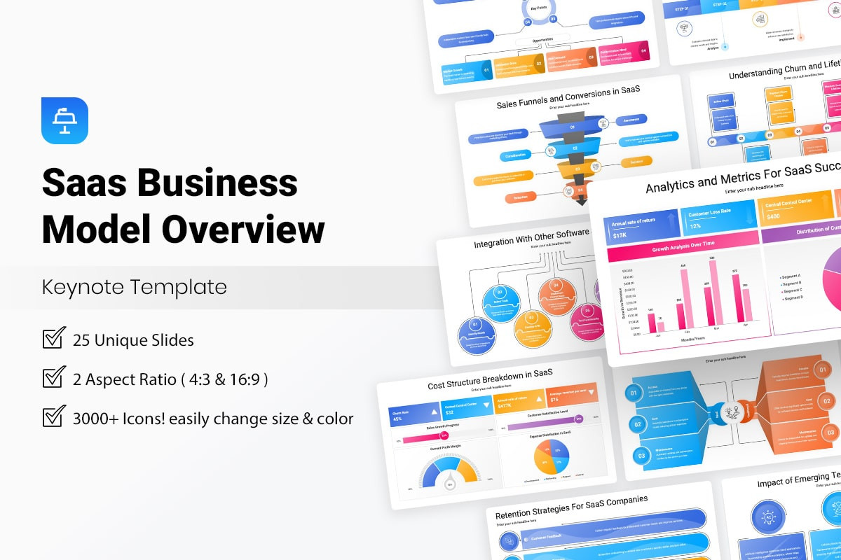 SaaS Business Model Overview Keynote Template | Nulivo Market