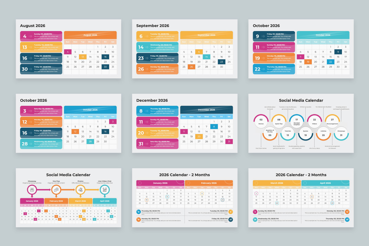 2026 Calendar Google Slides Template | Nulivo Market